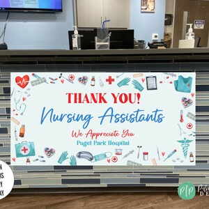 Nurse Appreciation Banner, Nursing Assistants Week, Healthcare ...