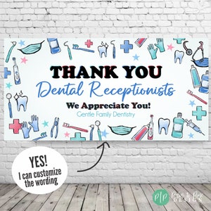 Dental Staff Appreciation Banner | Dentist Recognition Week Thank You ...