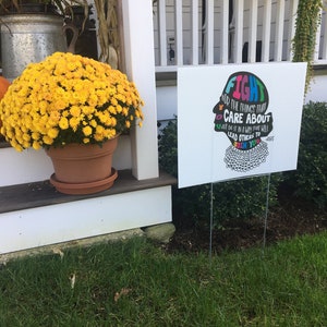 RBG Sign, Women's Rights Yard Sign, Vote Yard Sign, Political Yard Sign ...