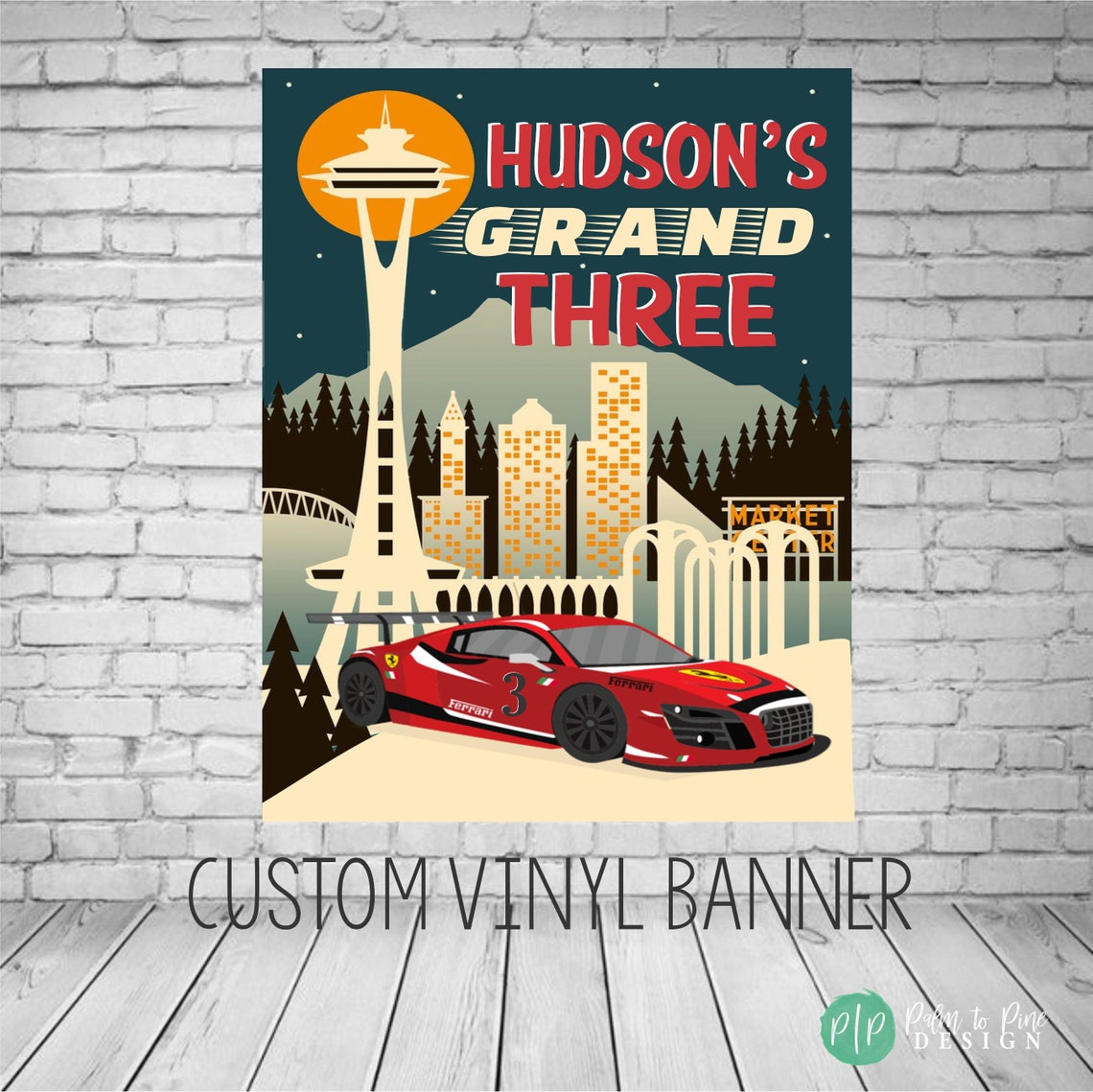 Race Car Birthday Banner Grand Prix Poster Race Car - Etsy