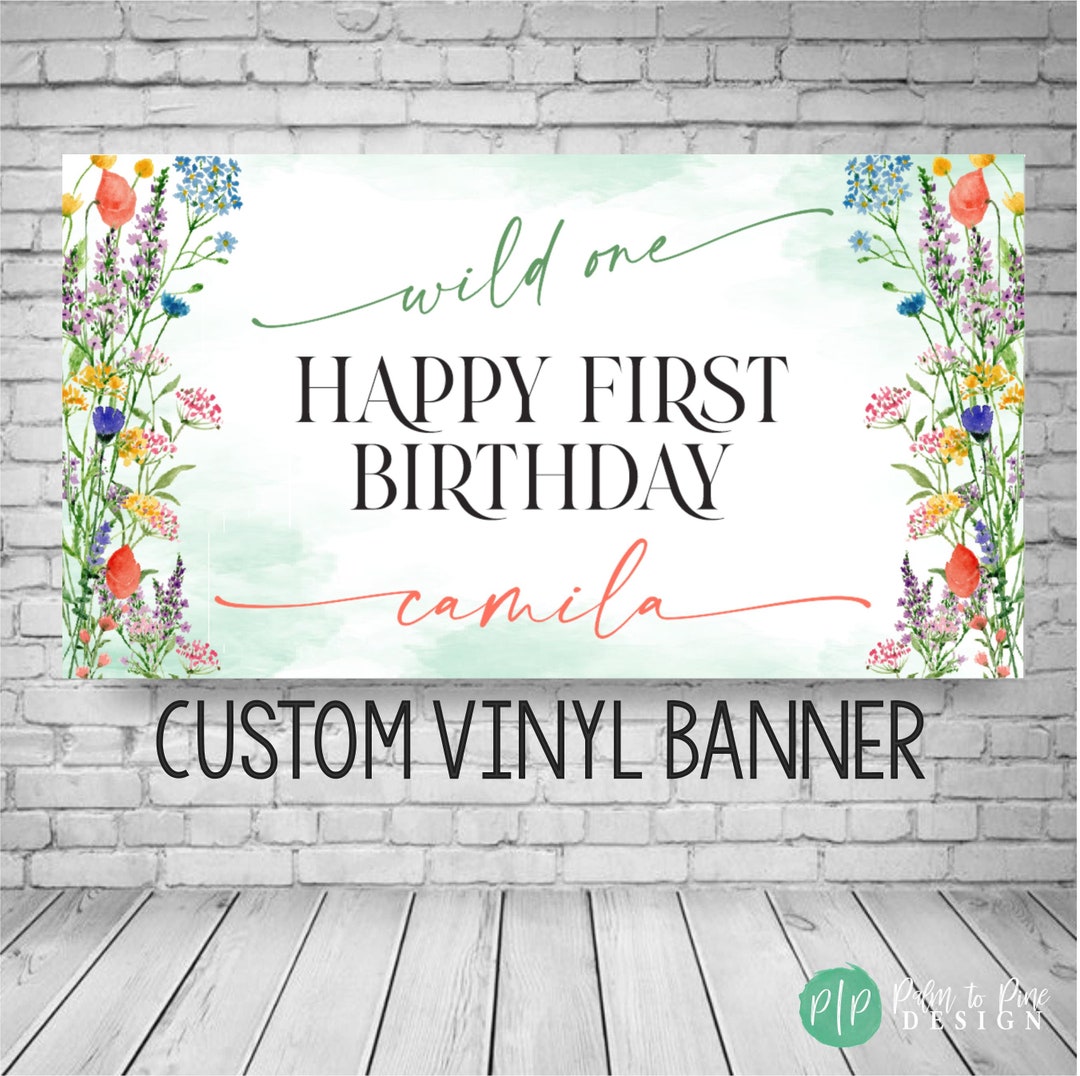 First Birthday Banner, First Birthday Sign, Wild One Birthday Banner ...