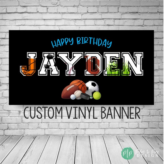 Sports Birthday Banner, Sports Banner, Sports Birthday Party ...