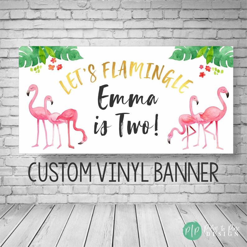 Flamingo Birthday Banner Flamingo Birthday Party Flamingo - Etsy