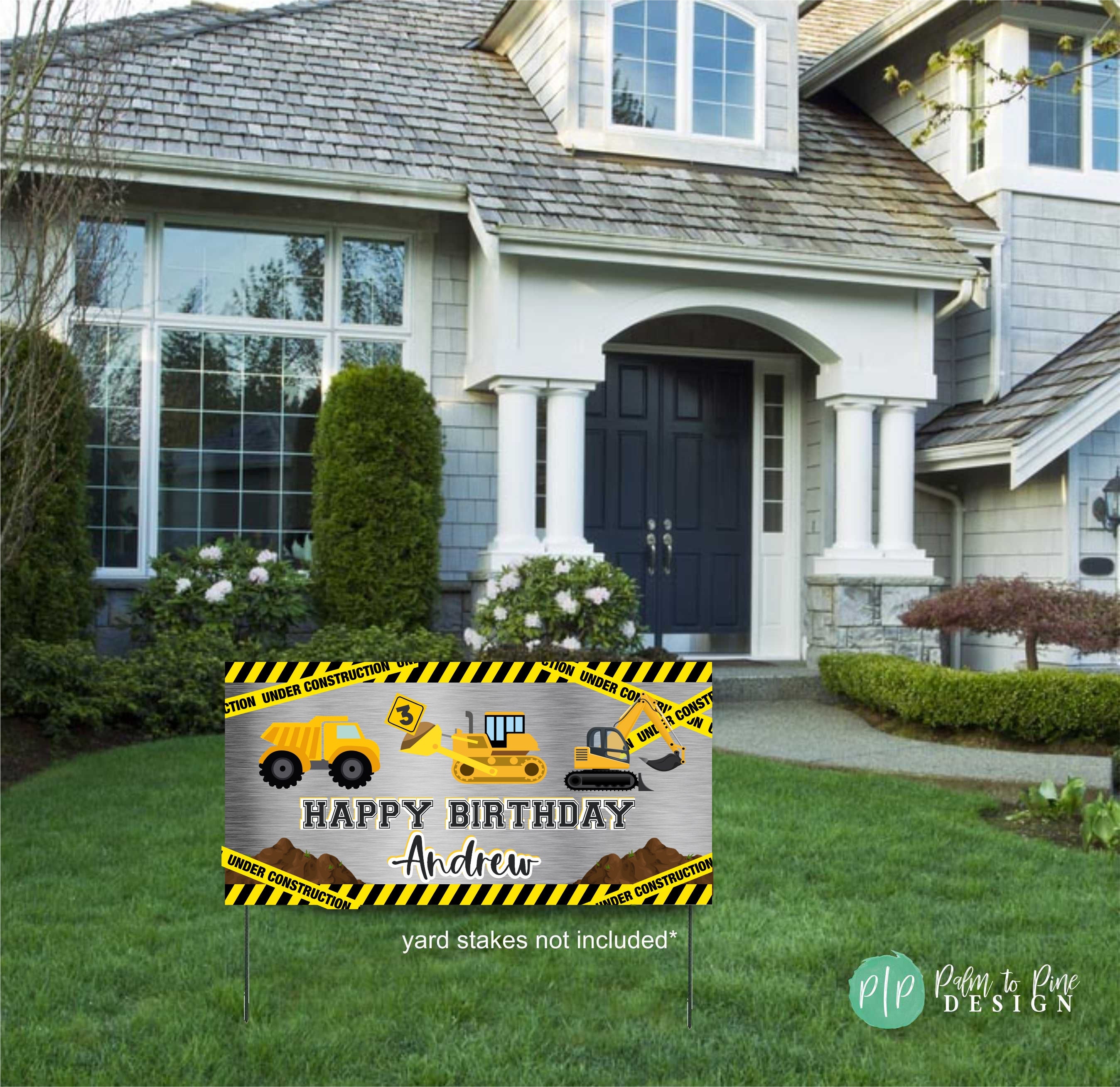 Construction Birthday Banner Construction Party Decorations | Etsy