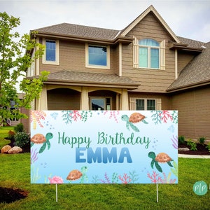 Turtle Party, Under the Sea Birthday Banner, Under the Sea Party ...