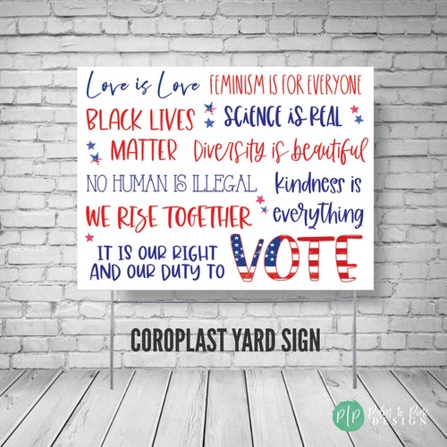 Voting Yard Sign Political Yard Sign Vote Yard Sign | Etsy