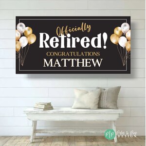 Retirement Celebration Banner, Personalized Retirement Sign - Etsy