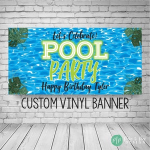 Pool Party Backdrop, Pool Party Birthday Banner, Pool Party Decorations ...