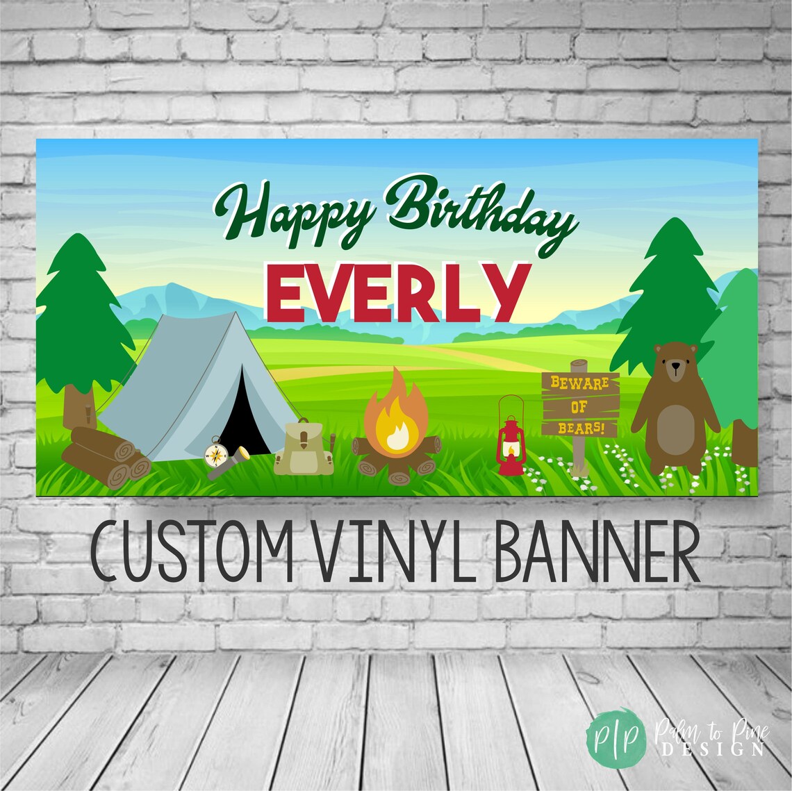 Camping Birthday Party Decorations Camping Birthday Banner - Etsy