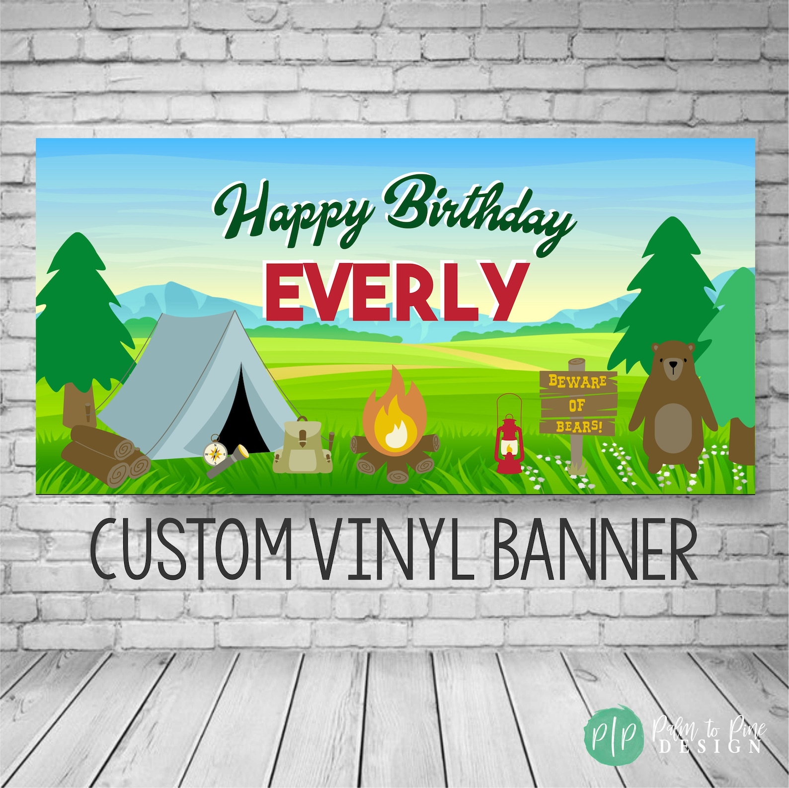 Camping Birthday Party Decorations Camping Birthday Banner - Etsy