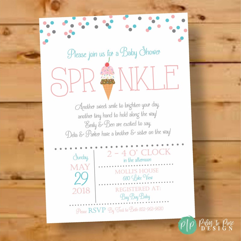 Sprinkle Invitations - Etsy