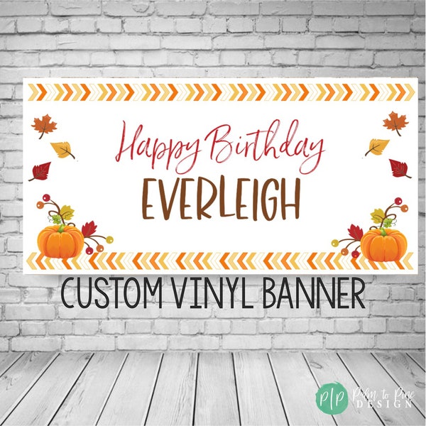 Fall Birthday Banner - Etsy