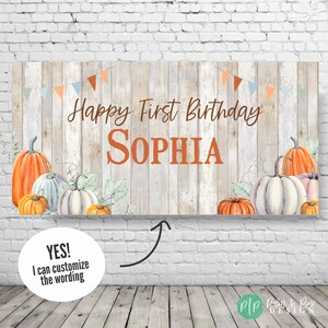 Custom Fall Birthday Backdrop, Fall Birthday Decorations, Fall Birthday ...
