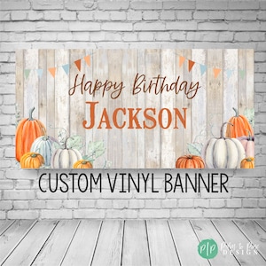 Custom Fall Birthday Backdrop, Fall Birthday Decorations, Fall Birthday ...