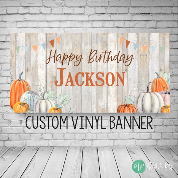 Fall Birthday Banner - Etsy