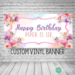 Fairy First Birthday Banner, Fairy Birthday Party, Fairytale Birthday ...