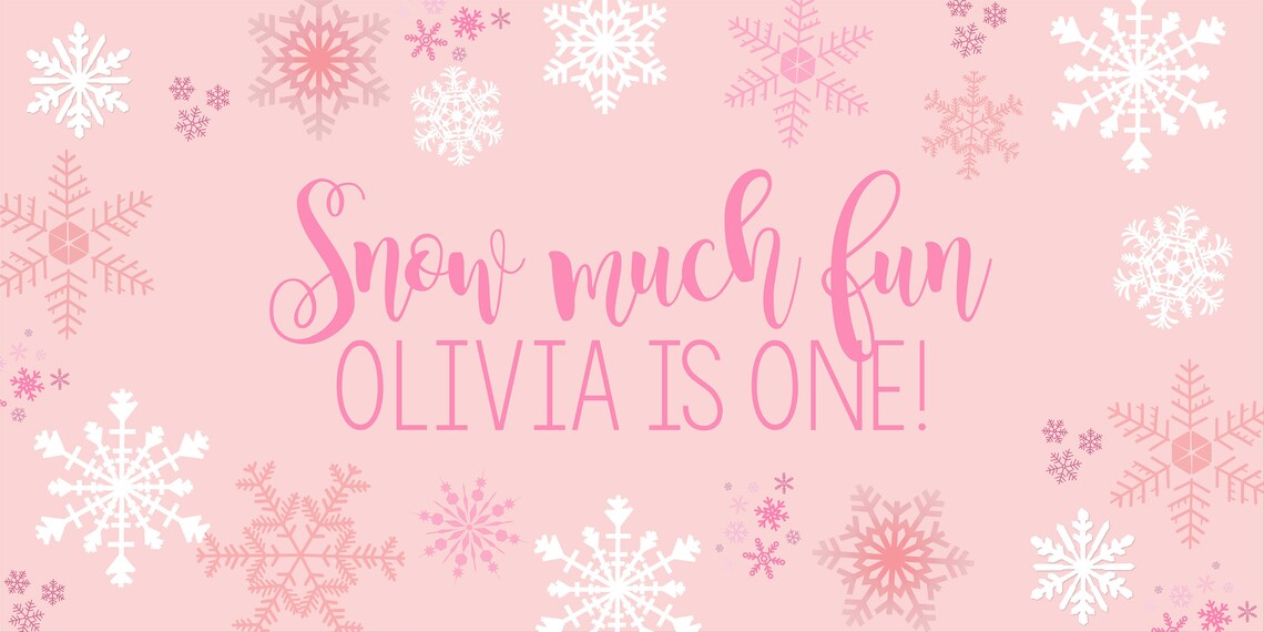Snow Much Fun Birthday Banner Winter Birthday Party - Etsy