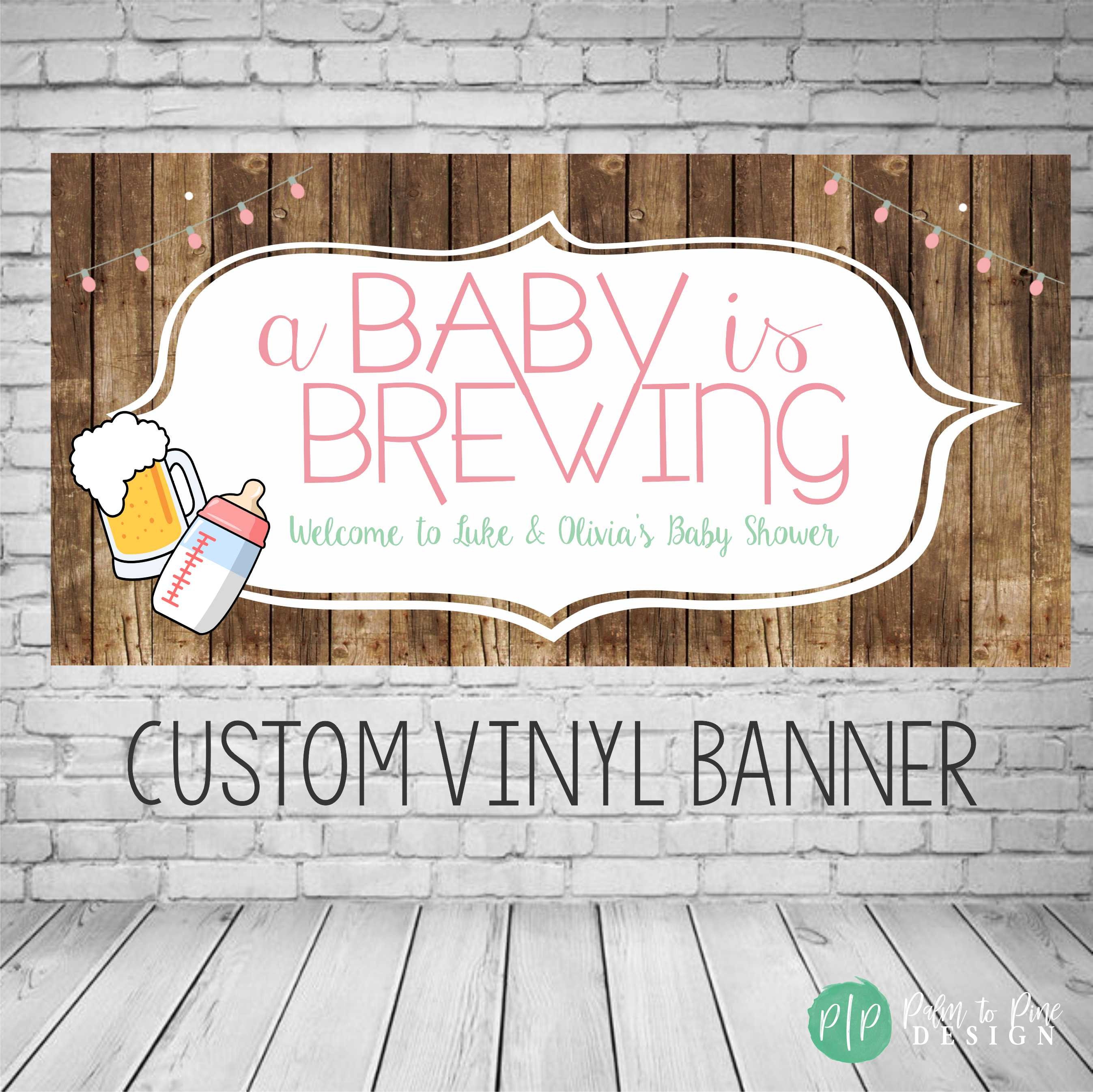 A Baby is Brewing Banner Beer Baby Shower Decor Beer Baby | Etsy