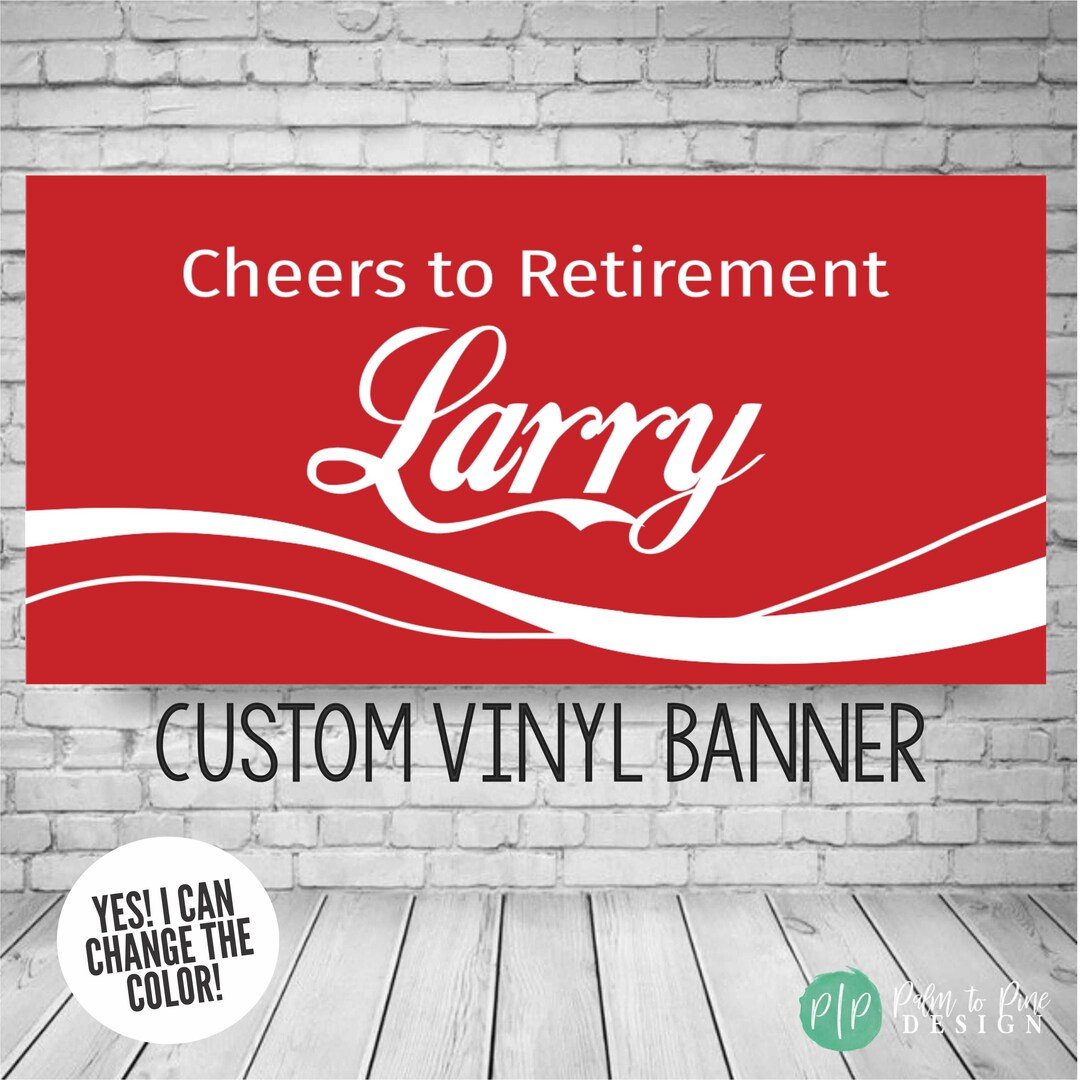 Vintage Retirement Banner, Custom Retirement Celebration Banner ...