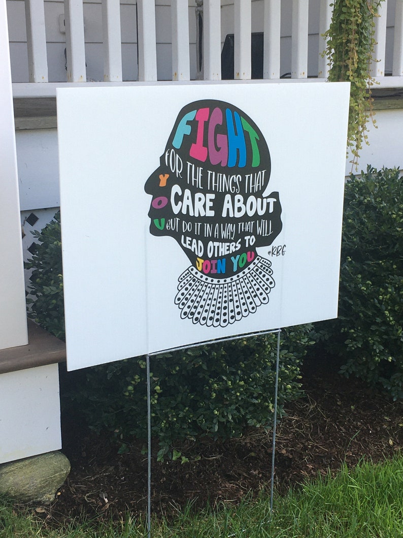 RBG Sign Women's Rights Yard Sign Vote Yard Sign - Etsy