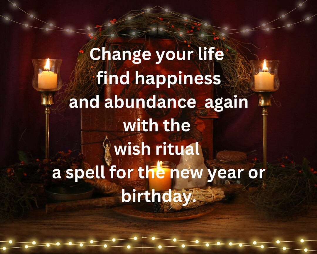 Wish Spell, Wish Ritual, Ritual for New Year, Birthday Wish Spell - Etsy
