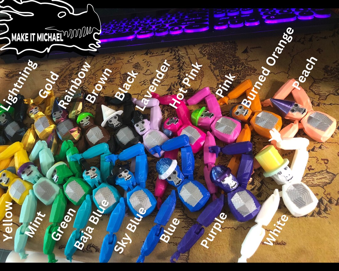 MINI Gorilla Tag Articulating Fidget With Hat Bag. Mini Gorillas WITH ...