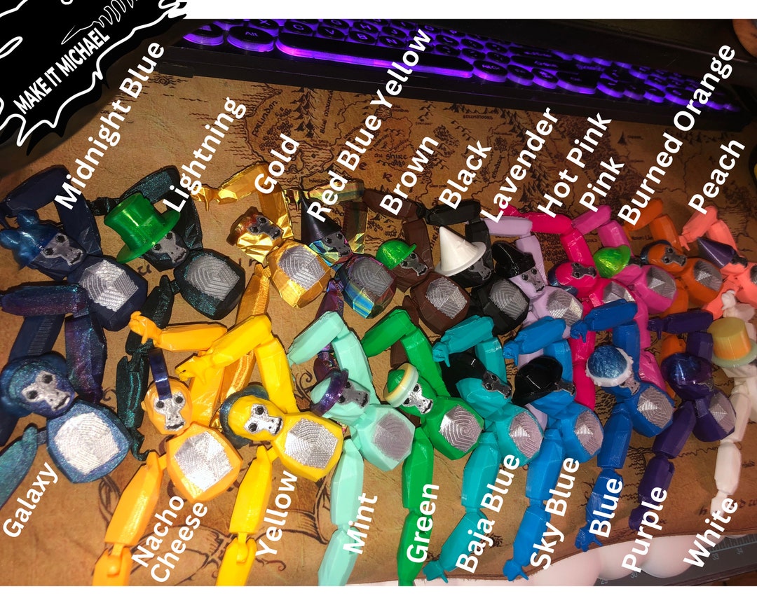 MINI Gorilla Tag Articulating Fidget With Hat. Mini Gorillas WITH FACES ...