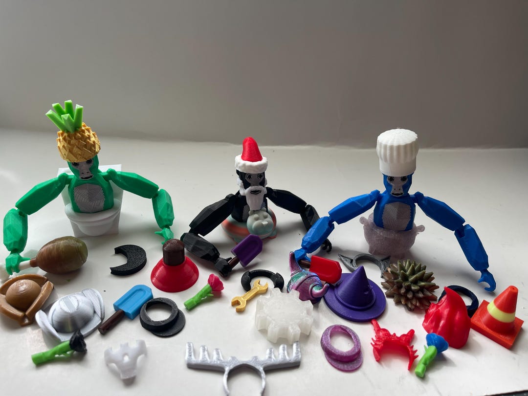 MINI Gorilla Tag Articulating Fidget With Hat. Mini Gorillas WITH FACES ...