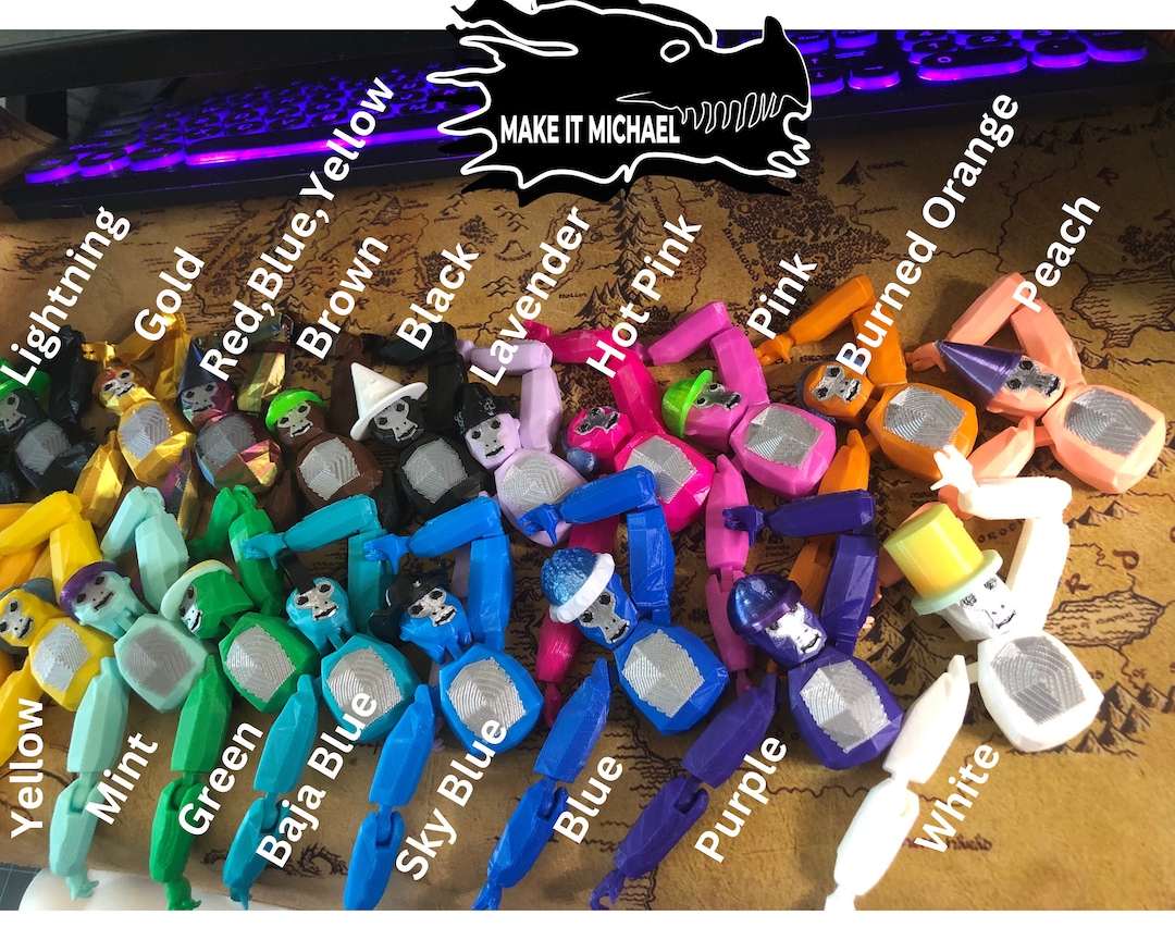 MINI Gorilla Tag Articulating Fidget With Hat. Mini Gorillas WITH FACES ...