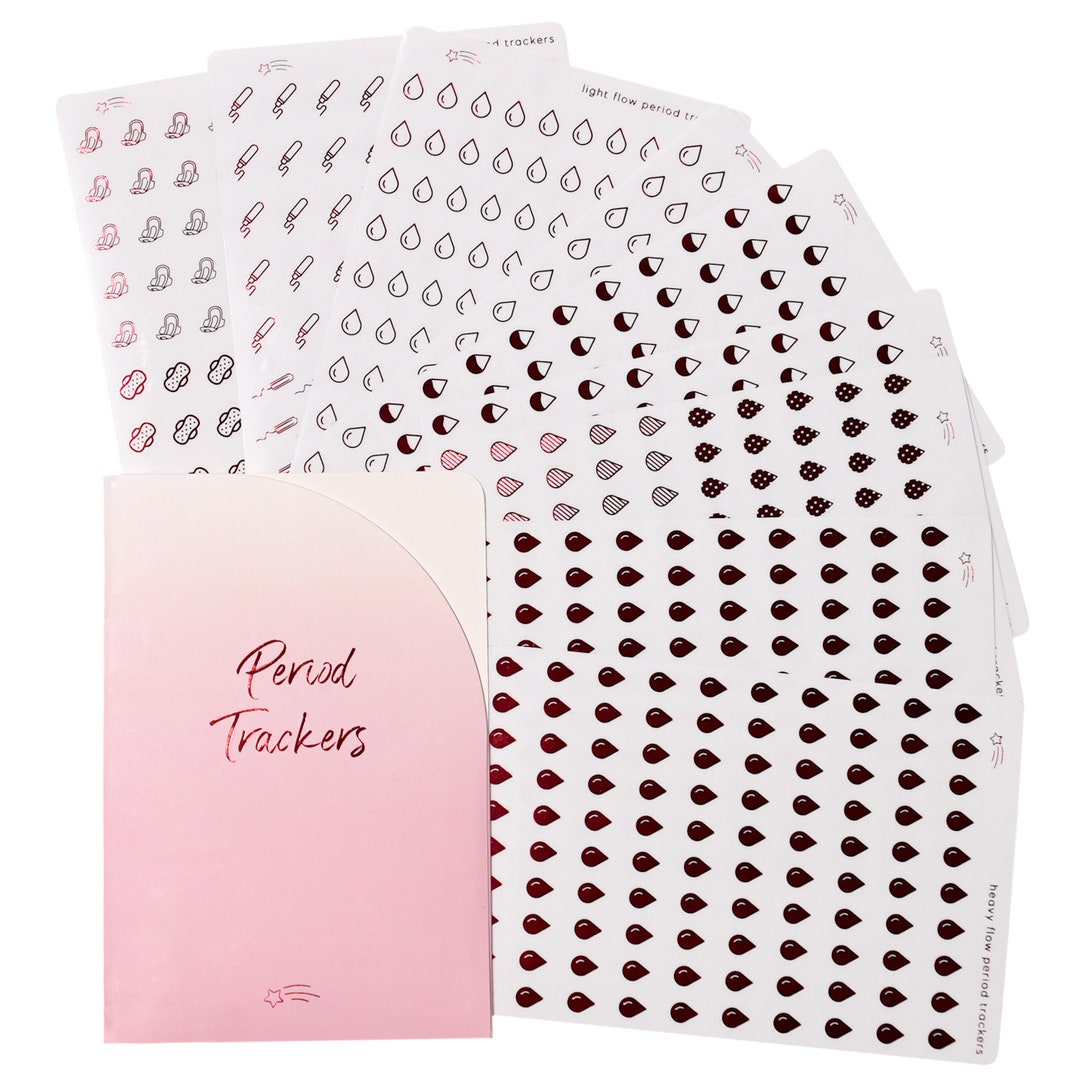 Period Trackers - Flow Trackers - Tampon - Pad - Red Shiny Foil ...