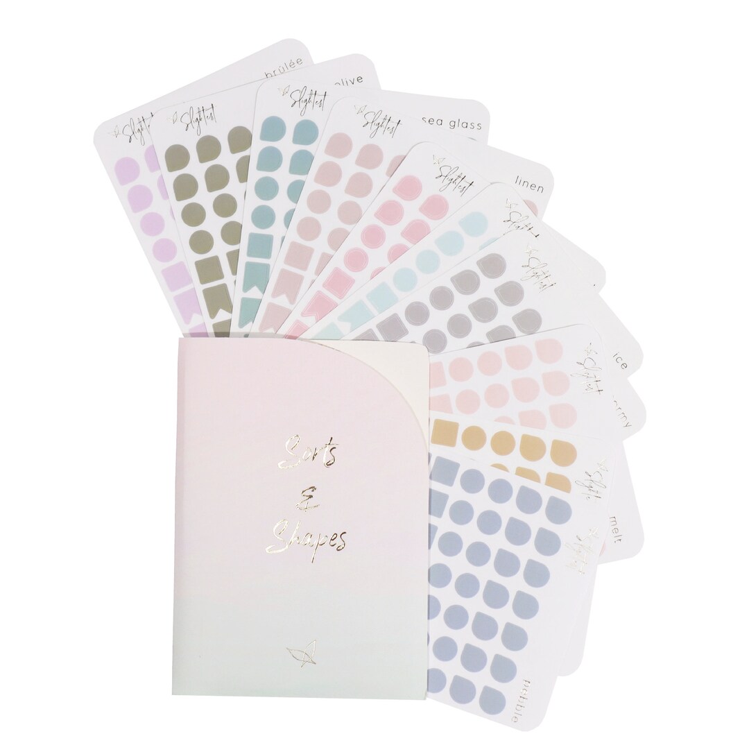 Functional Shapes - Transparent Planner Stickers - Pages Flags ...