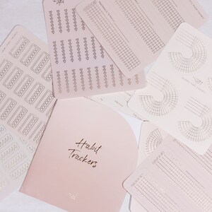 Habit Trackers - Rose Gold Planner Stickers - Goal Setting - Water ...