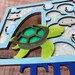 Turtle Under the Sea Personalised Wooden Letter 2 Sizes Hand - Etsy