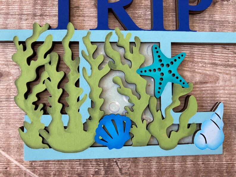 Turtle Under the Sea Personalised Wooden Letter 3 Sizes Hand - Etsy