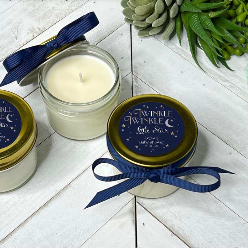 50 Twinkle Twinkle Little Star Baby Shower Soy Candle Favors ...