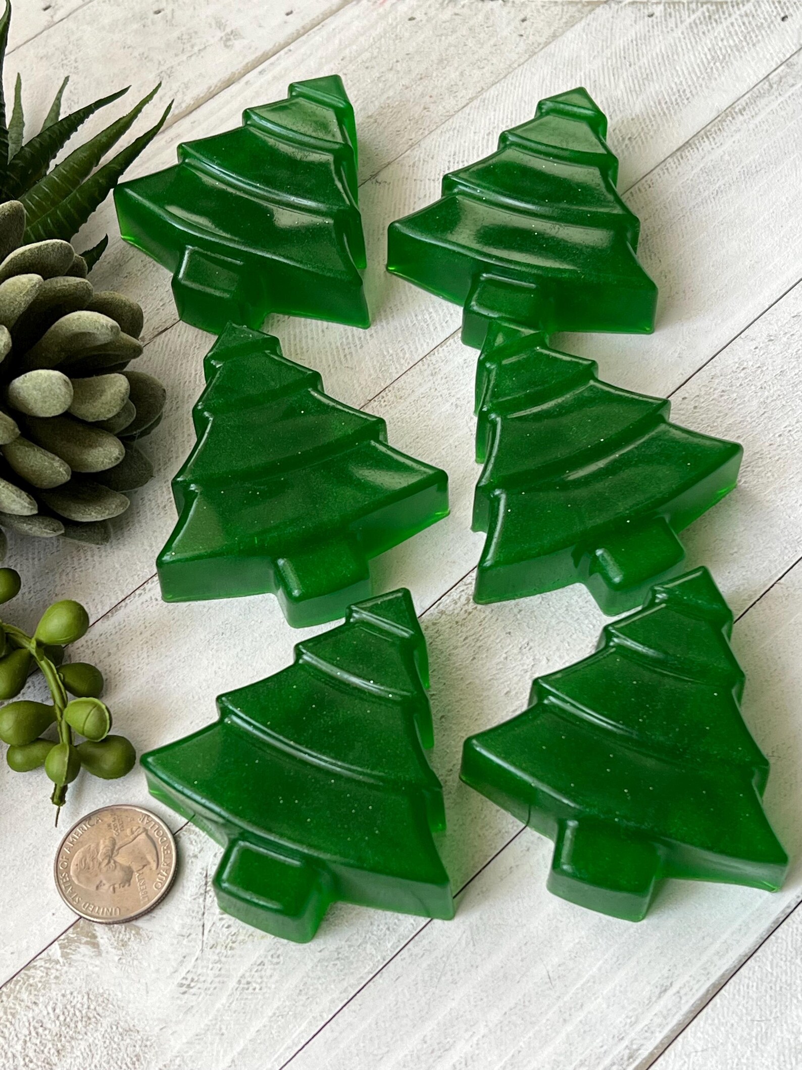 Christmas Tree Soaps: Holiday Soap Favors, Christmas Party Favors - Etsy