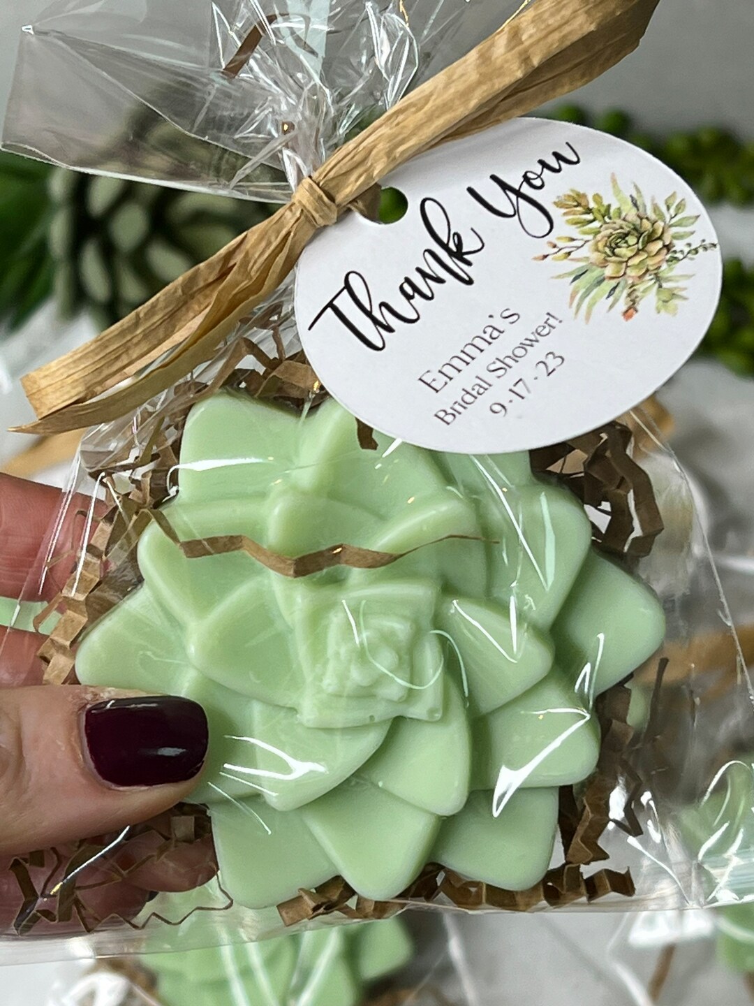 Succulent Soap Favors, Wedding Favors, Bridal Shower Favors, Baby ...