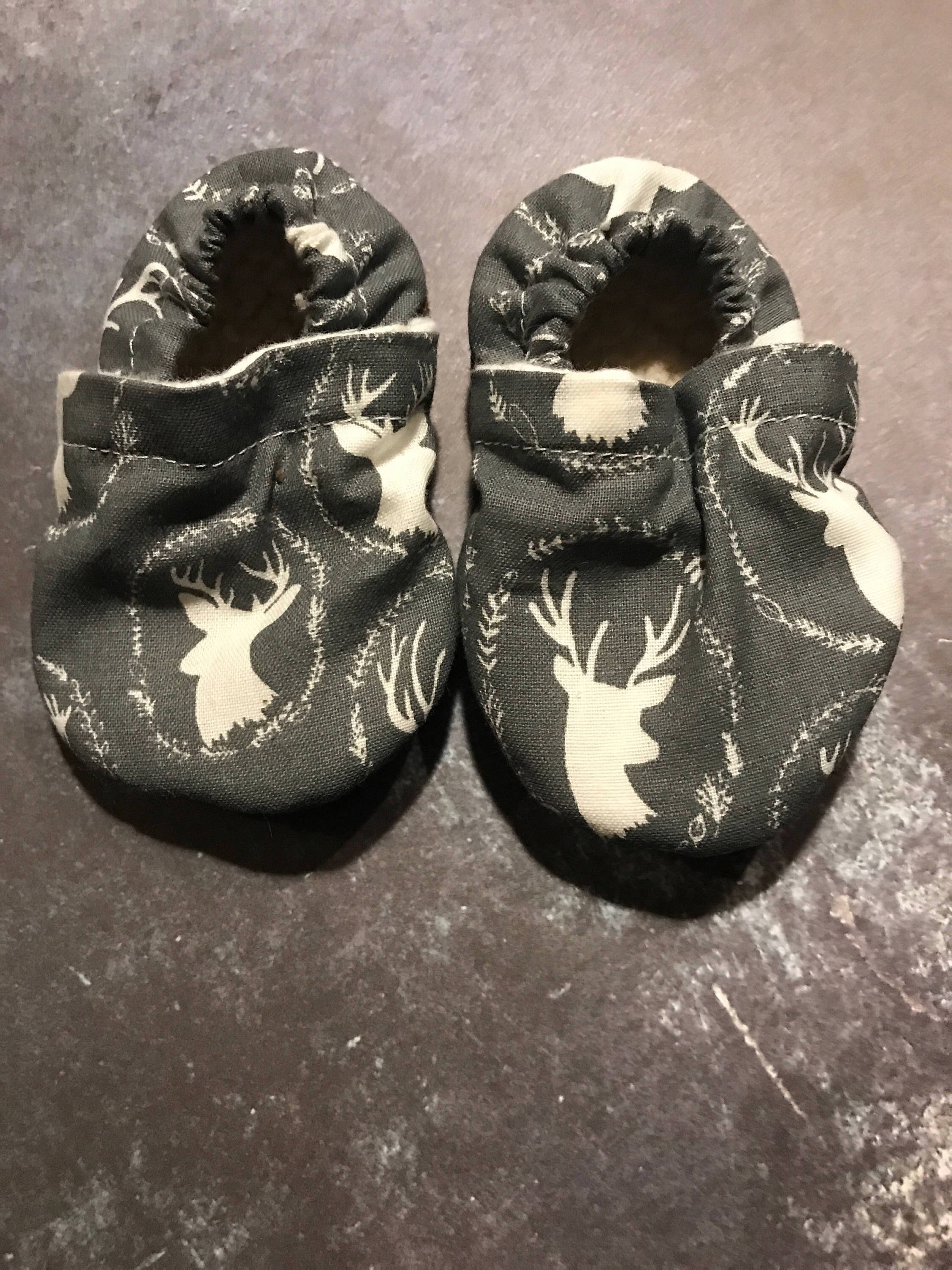 Deer Buck Head Slip Proof Baby Booties Soft Soled | Etsy