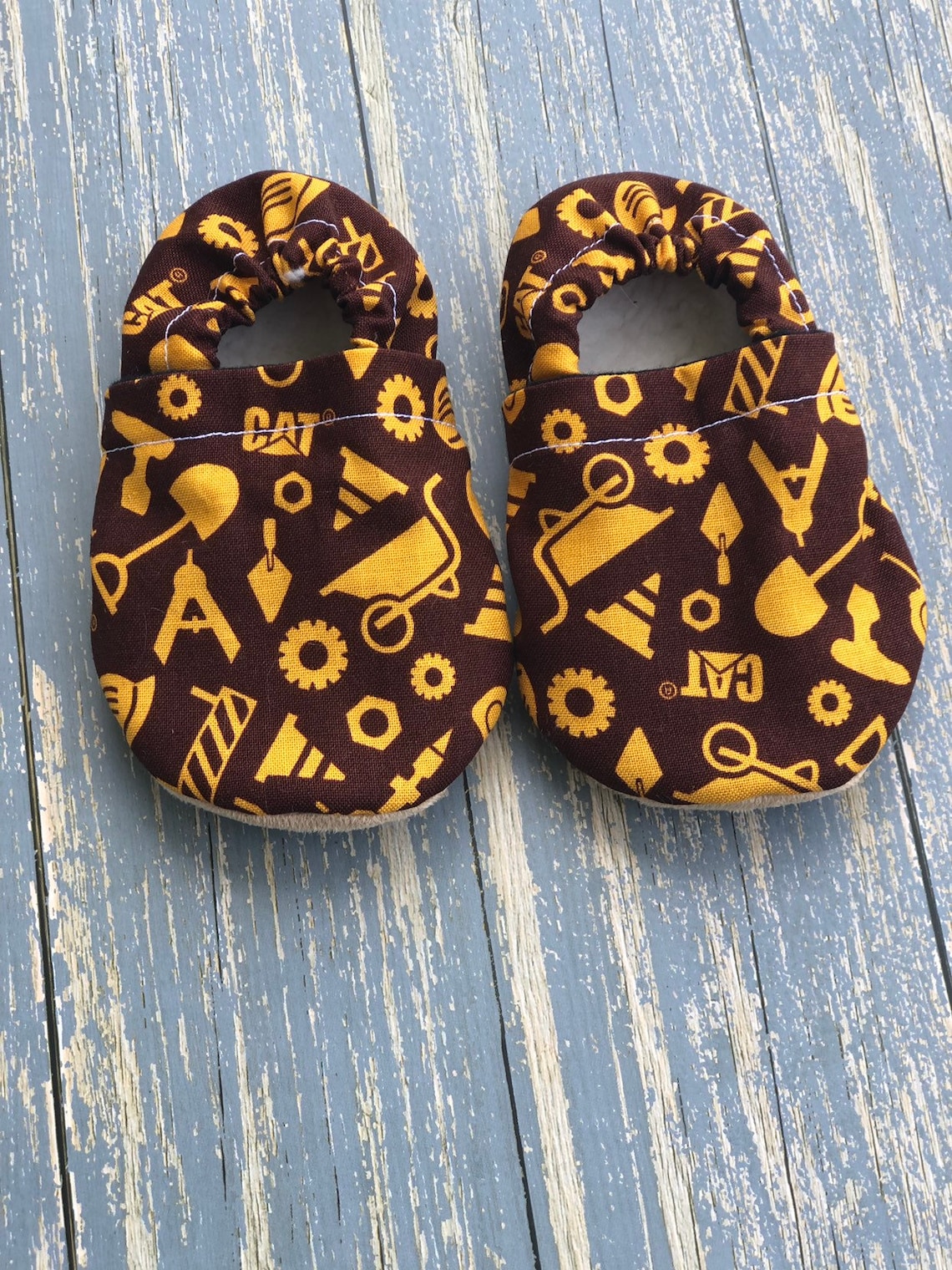 Construction Worker Man Baby Booties - Etsy