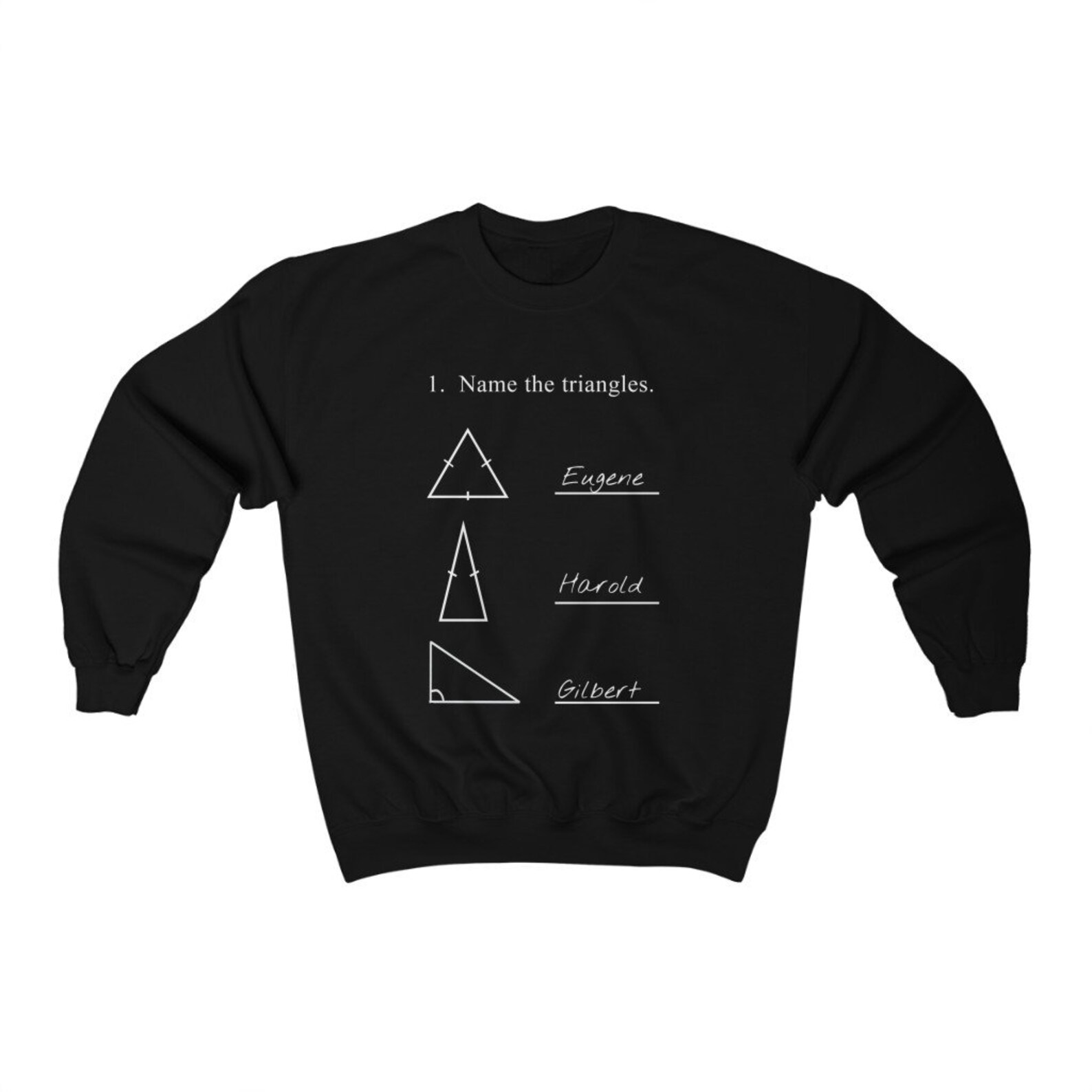 Funny Math Teacher Sweatshirt Name the Triangles Funny - Etsy