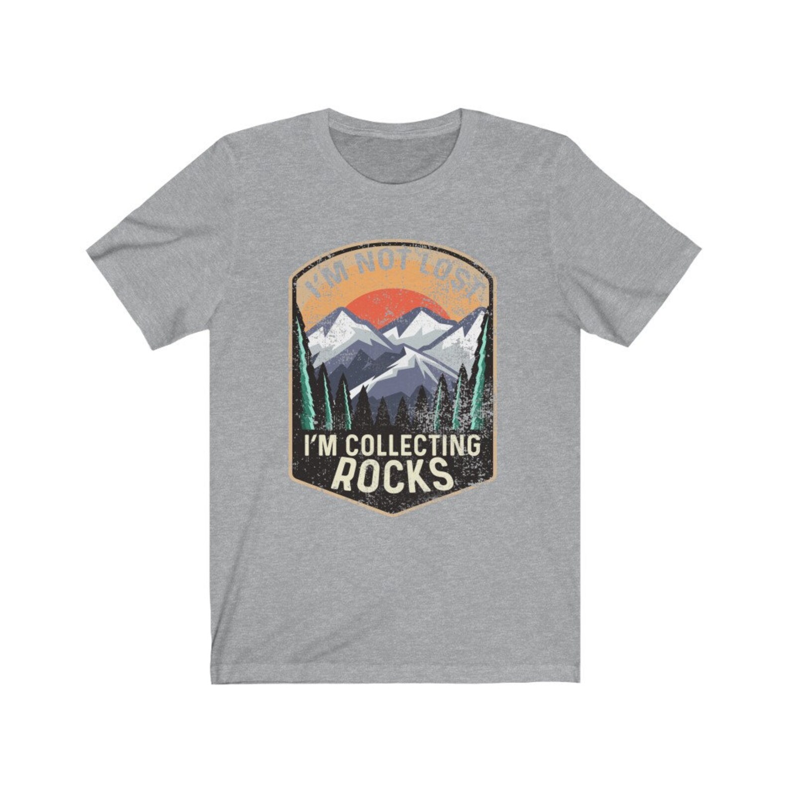 I'm Not Lost I'm Collecting Rocks Shirt for Geologist Geode Funny ...