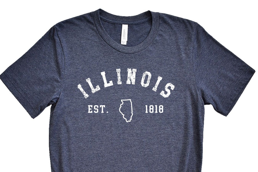 Illinois Shirt for Men Illinois State Souvenir 1990s Home State T-shirt ...
