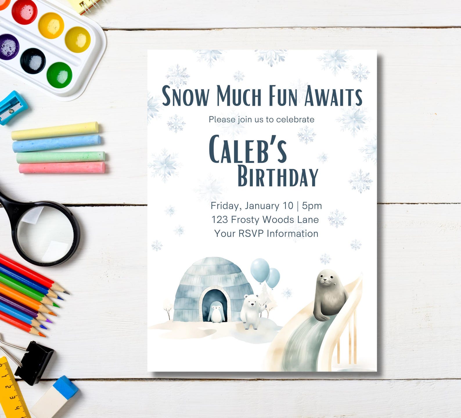 Snow Much Fun Birthday Party Invitation - Etsy