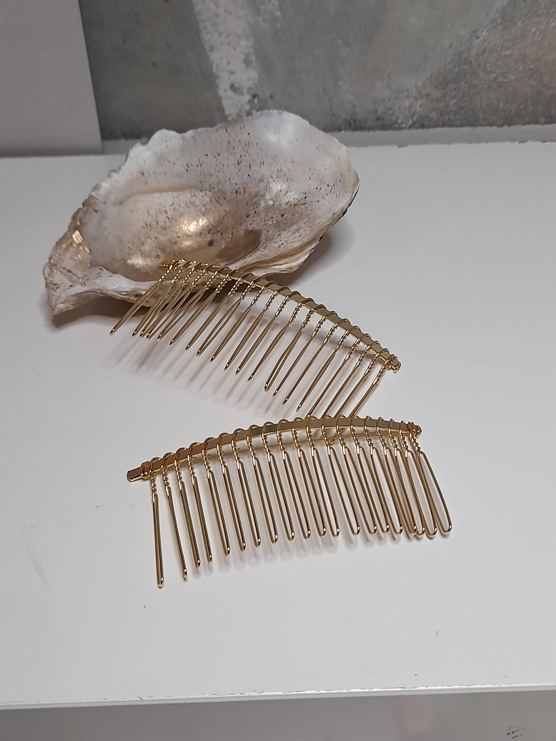 Set of 2 Hair Combs Gold Colored for Updos Hair Accessories - Etsy