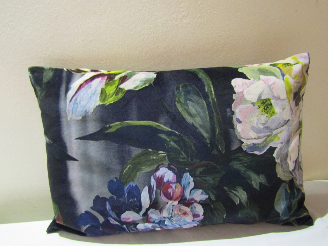 Designers Guild Fabric Delft Velvet Noir Cushion Cover / - Etsy