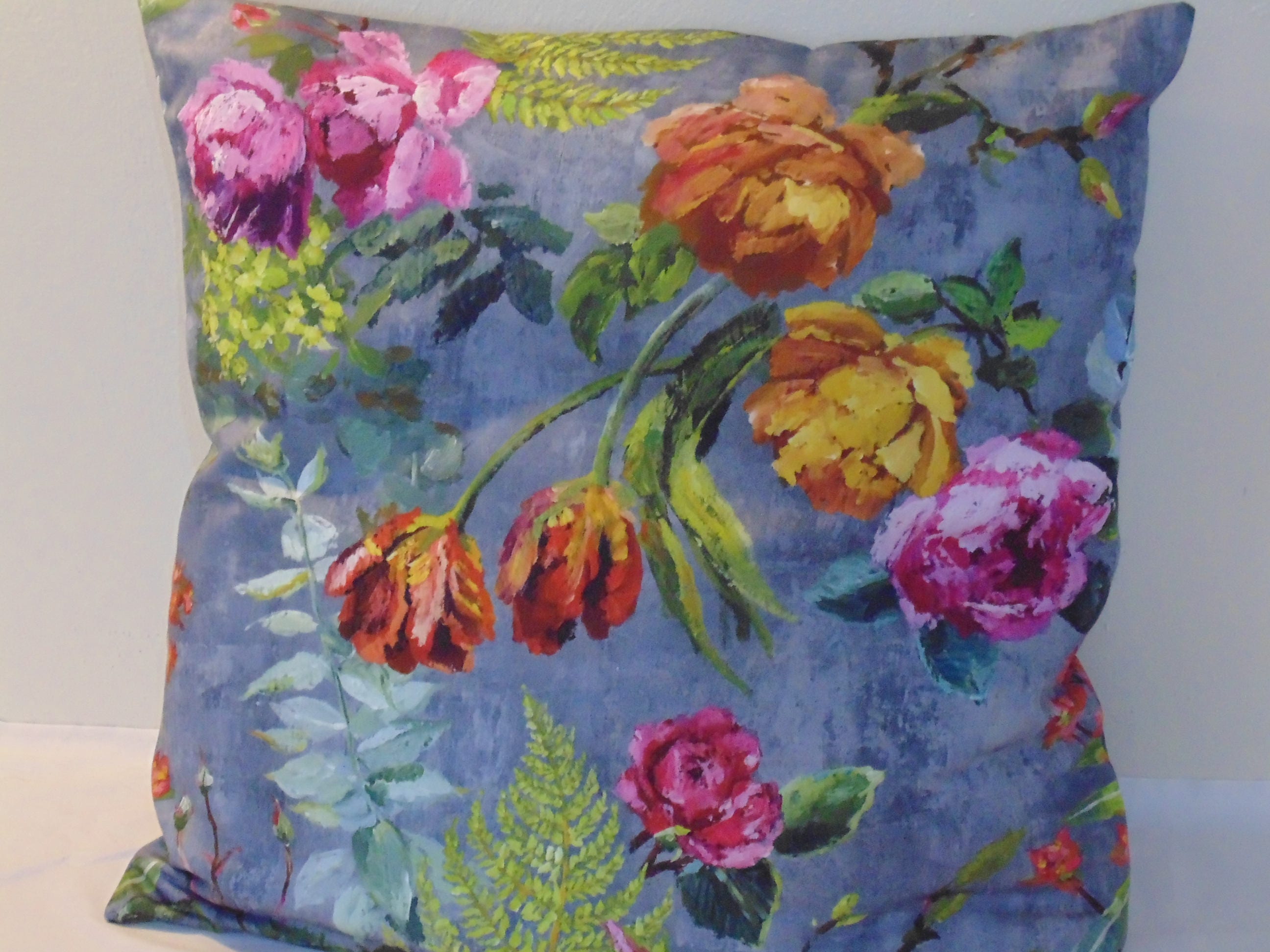 Designers Guild Floral 100% Cotton Fabric Tulipani Graphite Cushion ...