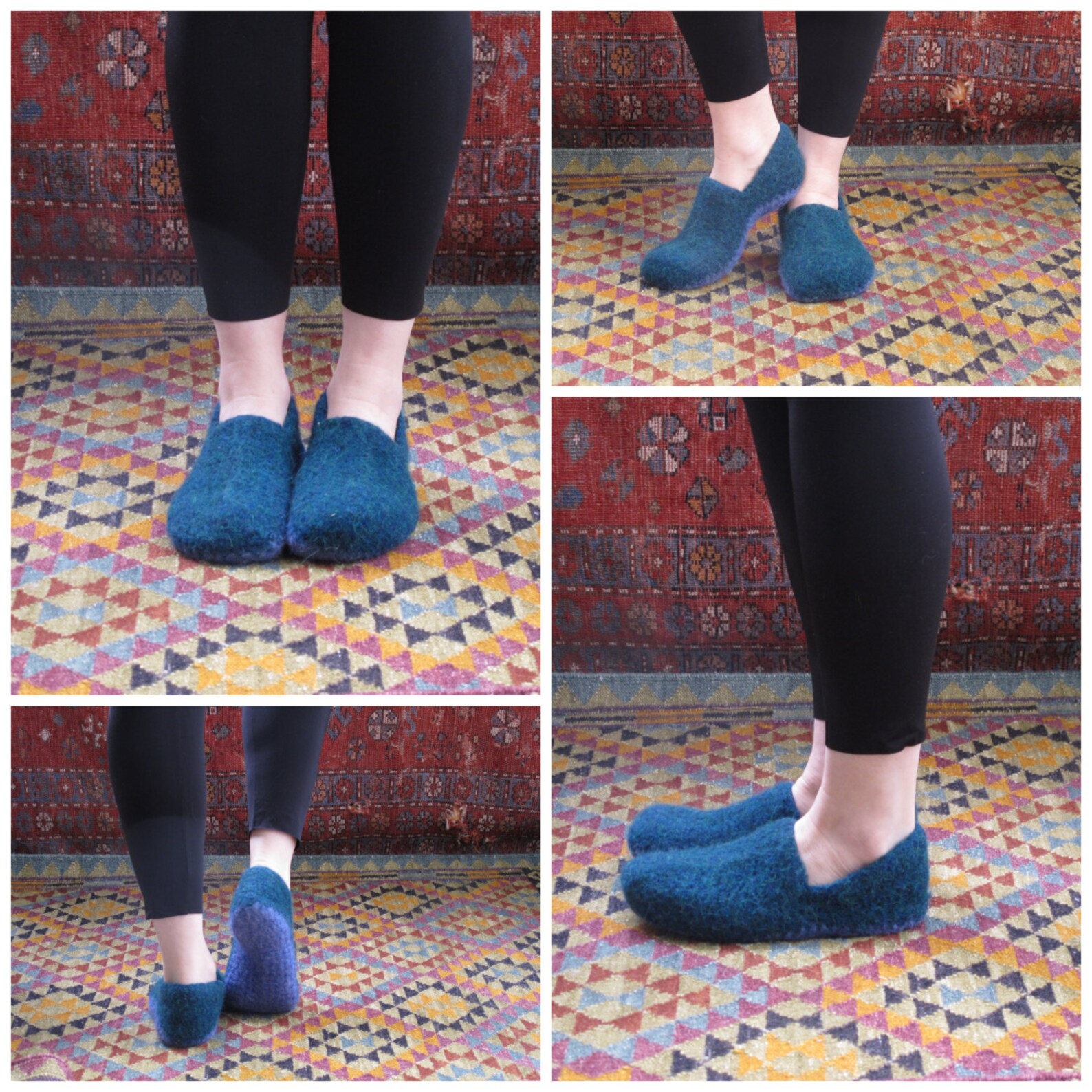 Felted Crochet Slippers for Women: the Klompen - Etsy
