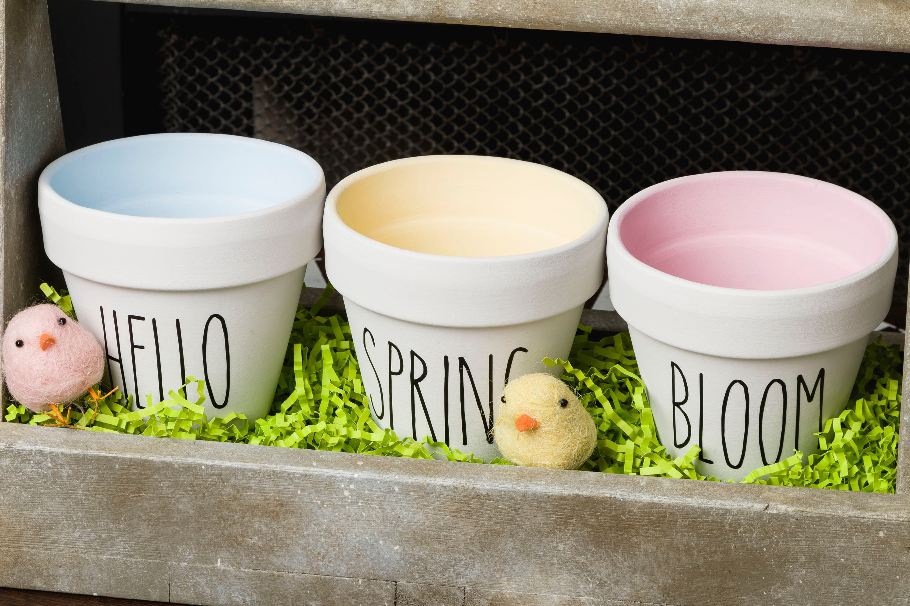 Rae Dunn Inspired Words "hello" "spring" "bloom" SVG, PNG, JPG Design ...