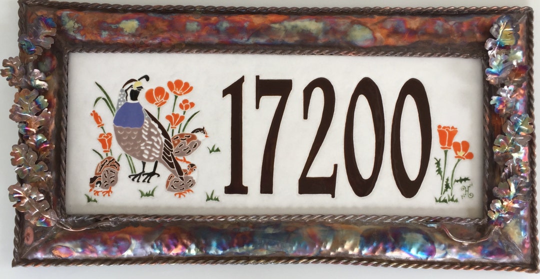 Quail Address Tile - Etsy