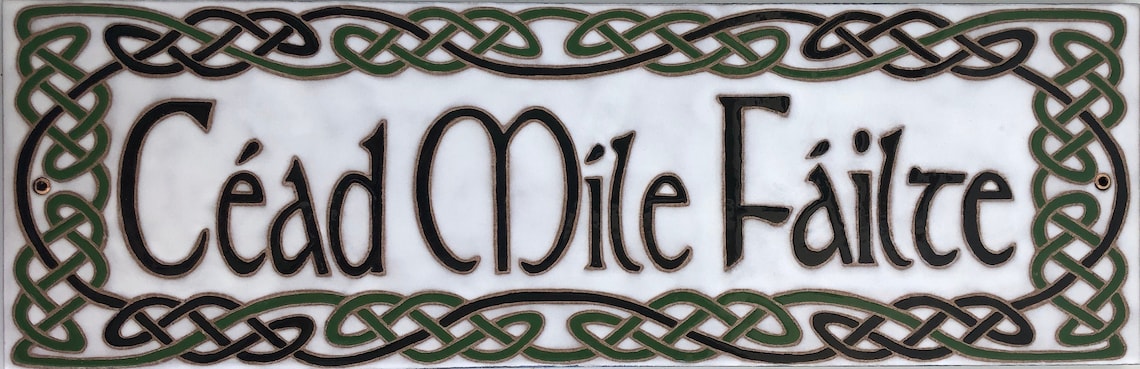Cead Mile Failte Welcome Sign - Etsy